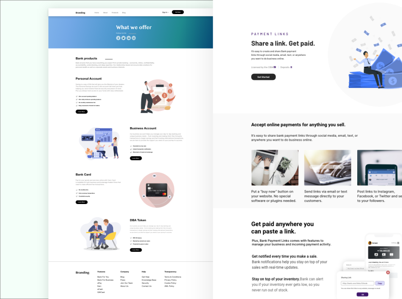 BAnking website design by Radha Gupta on Dribbble
