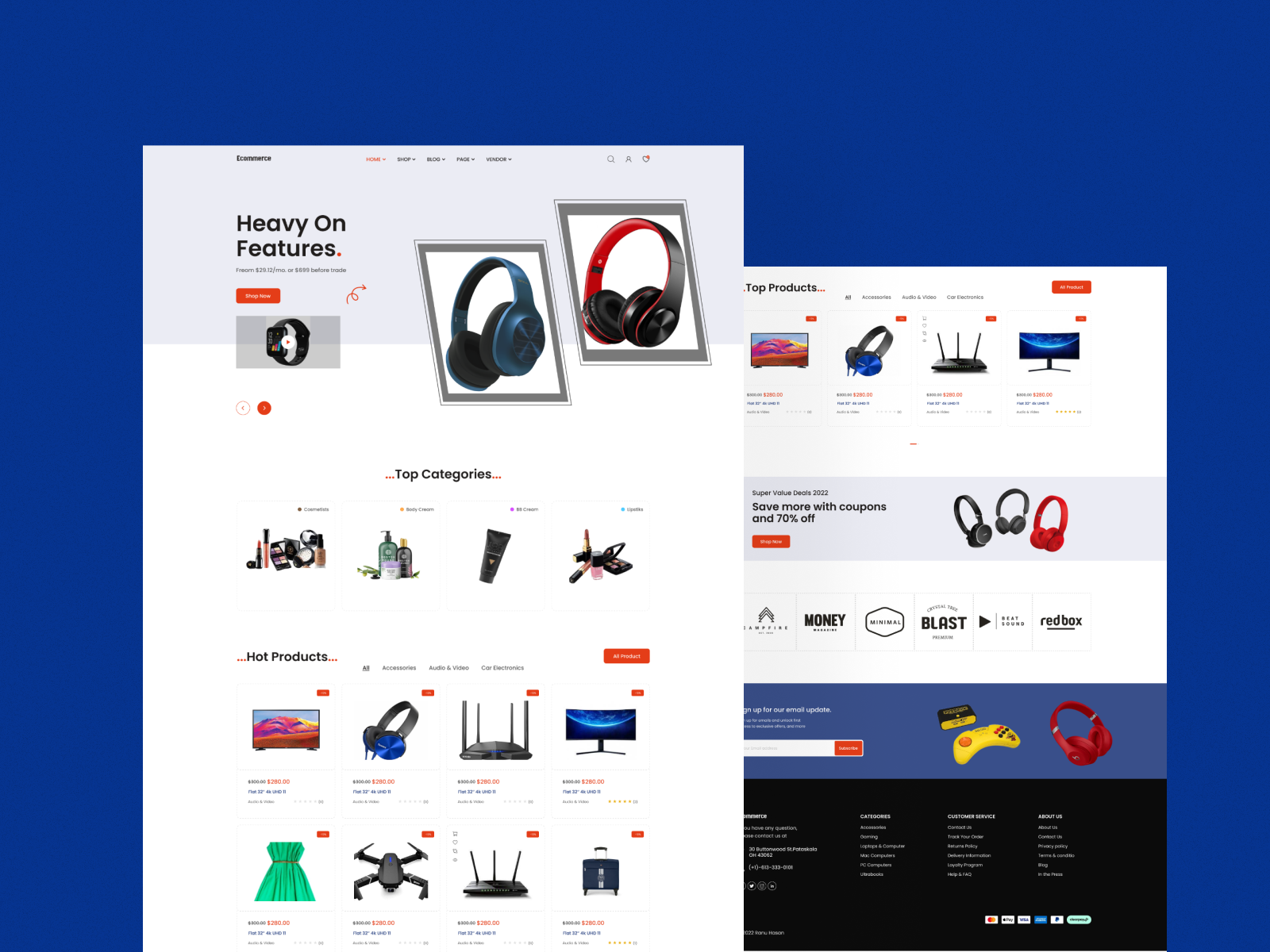 Ecommerce landing page by Ranu Hasan 🏅 on Dribbble