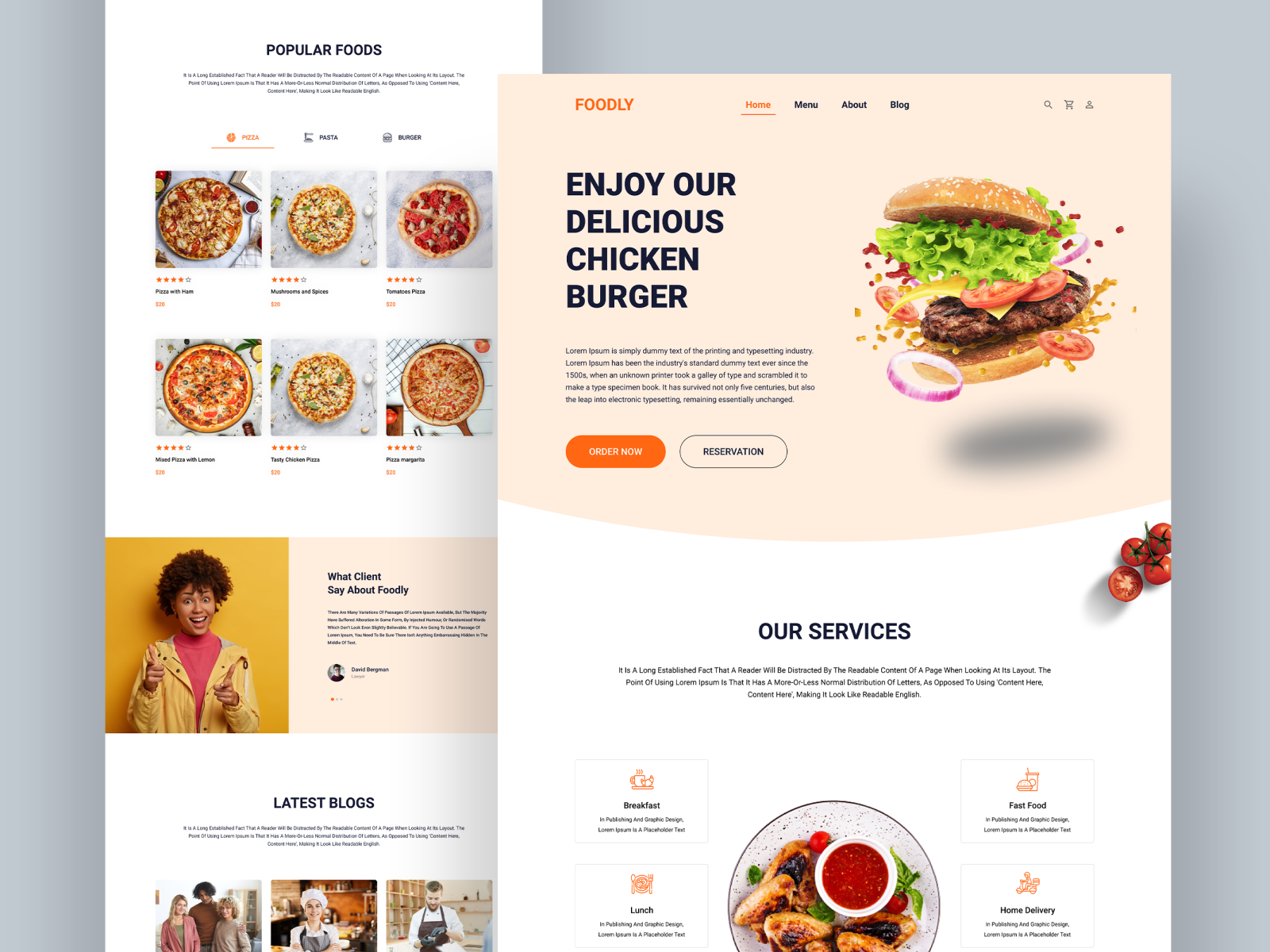 Restaurant Landing Page Design by Rezaul Karim on Dribbble