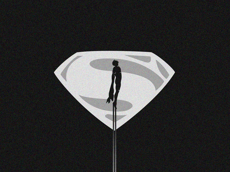 Man of Steel negative space minimalist design by Edgardo Rondón on Dribbble