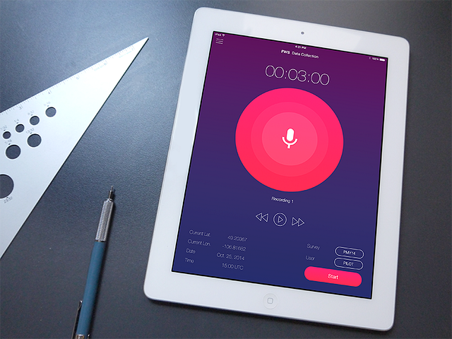 Recording UI designs, themes, templates and downloadable graphic ...