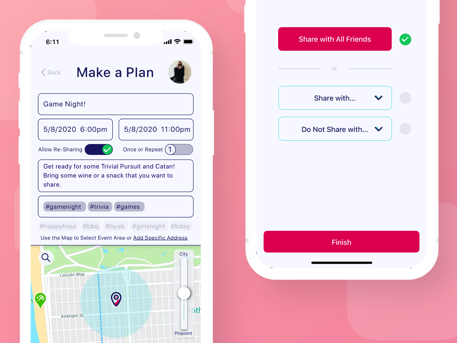 Hit Me Up Make an Event by lauren joy on Dribbble