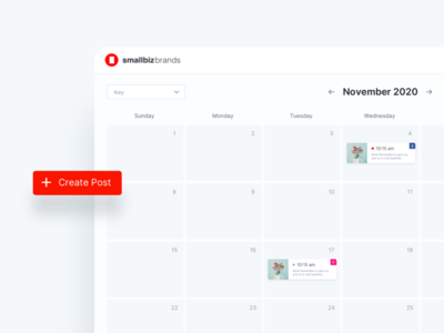 Calendar | Small Biz Brands Interface by Claire Wood on Dribbble