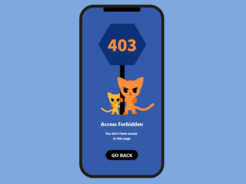 403 mobile page by Abdiaziz Sharawe on Dribbble
