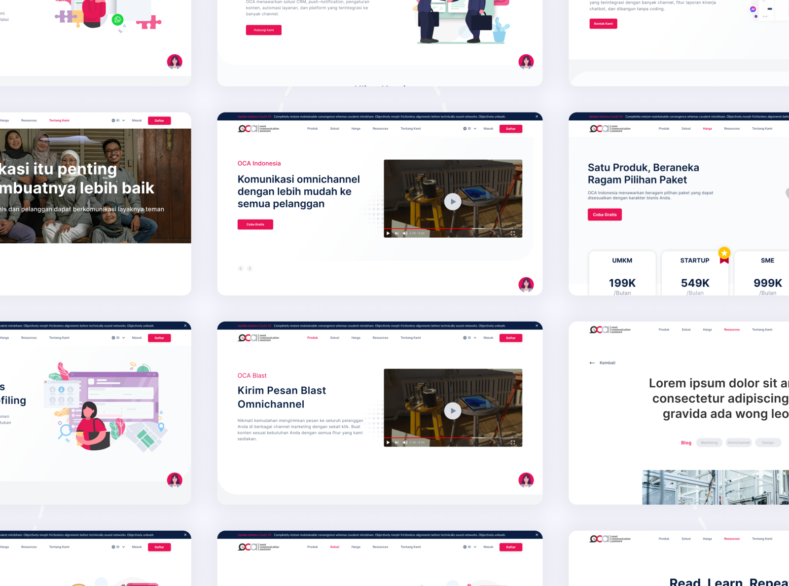 Landing Page - Website OCA Indonesia by Avira Maulani on Dribbble
