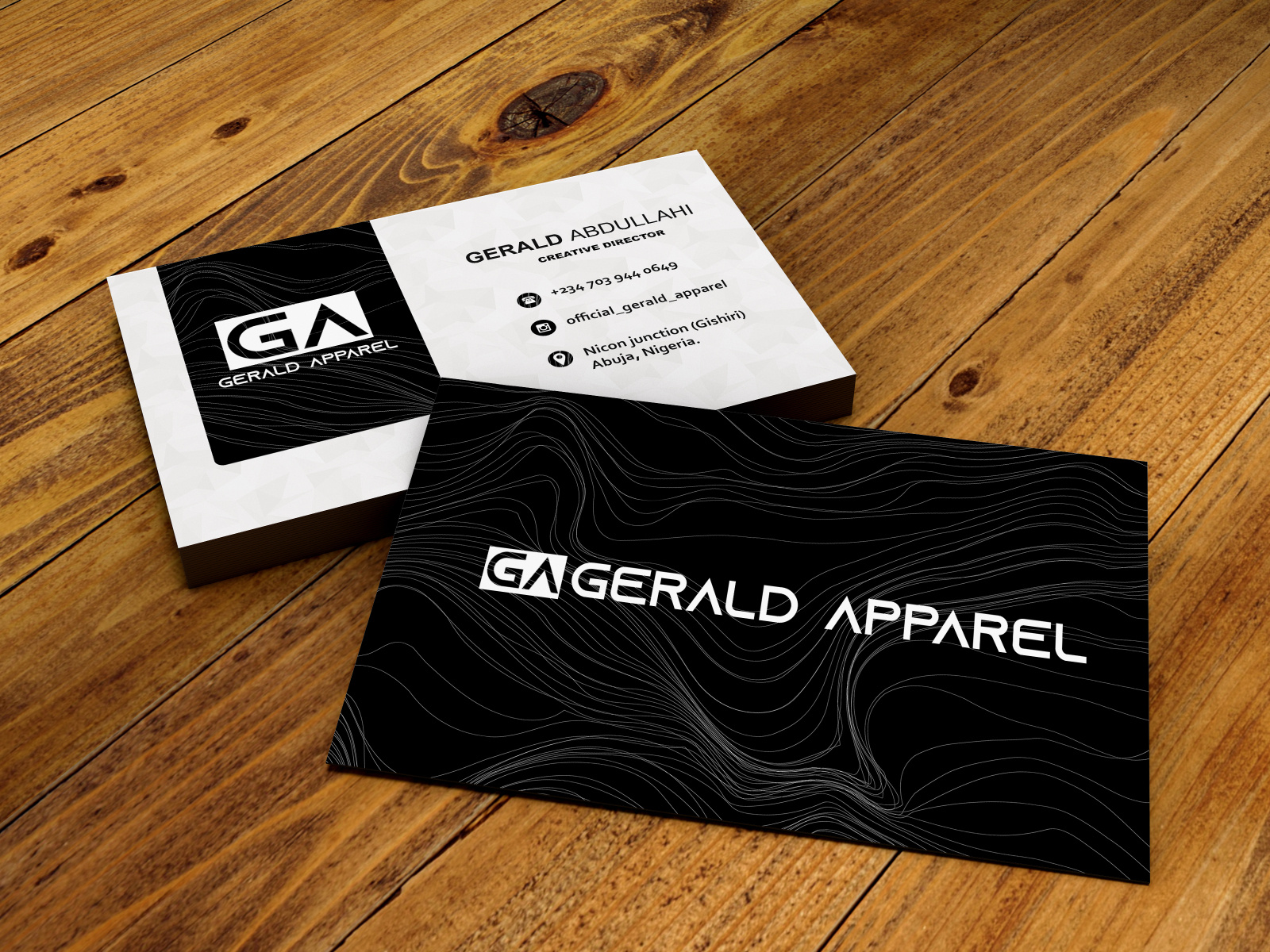 gerald apparel business card by George Attah on Dribbble