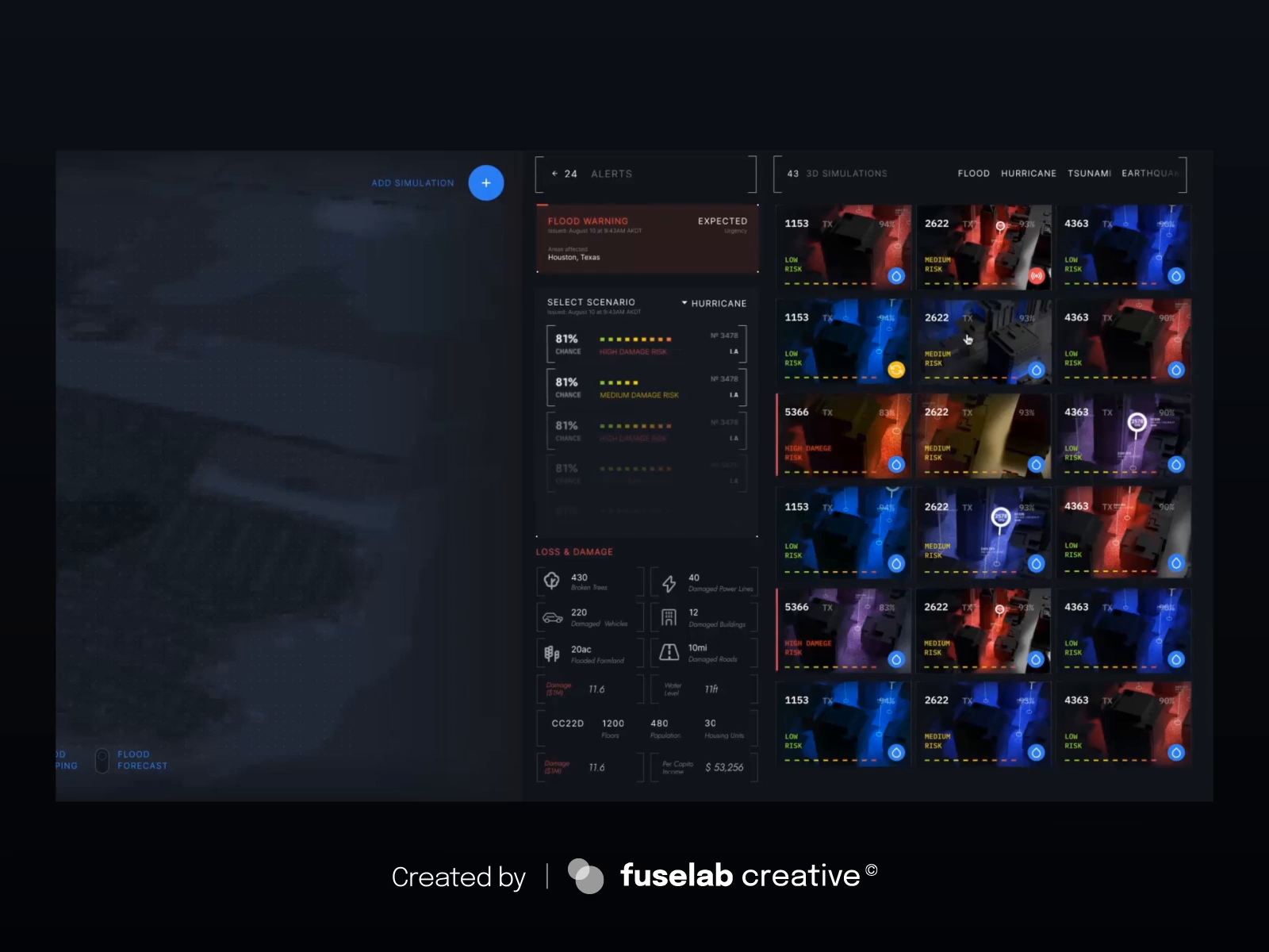 Storm Simulations Animation for Flood AI Tool by Fuselab Creative on ...