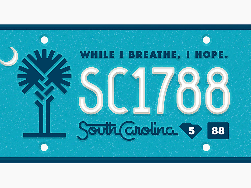State Plates Project – South Carolina by Jay Fletcher on Dribbble