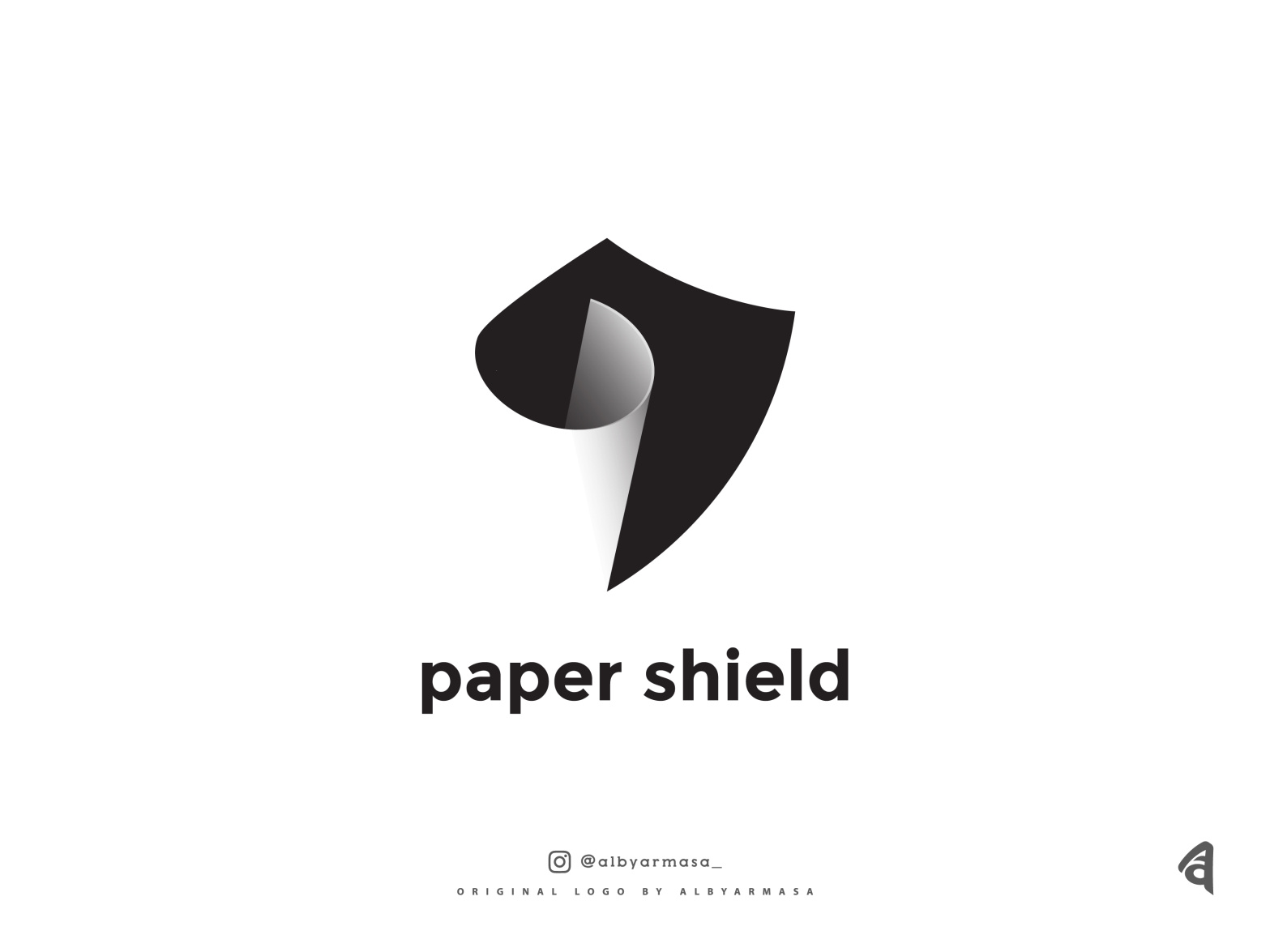 paper shield logo by Alby armasa on Dribbble