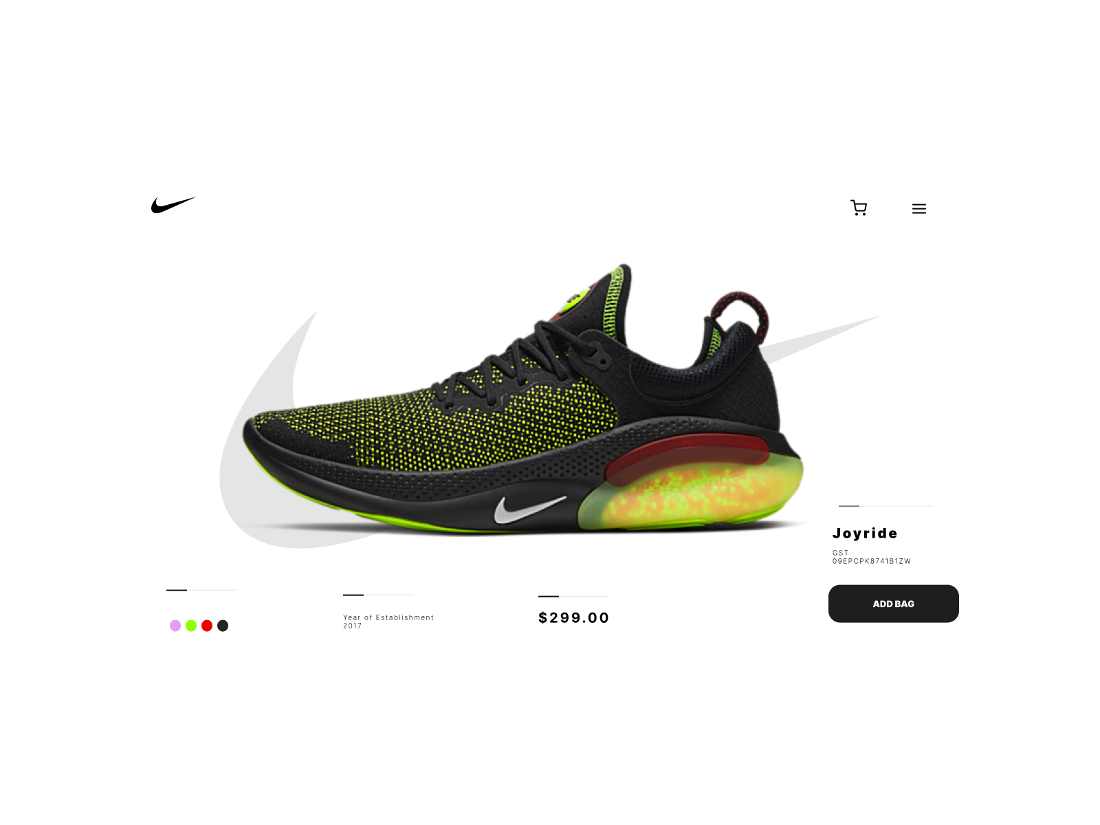 Nike Product Card | UI by Roman Fedoriv on Dribbble