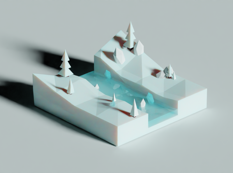 Mini World - Snowy - Low poly by Ayush Kumar | Spexypants on Dribbble