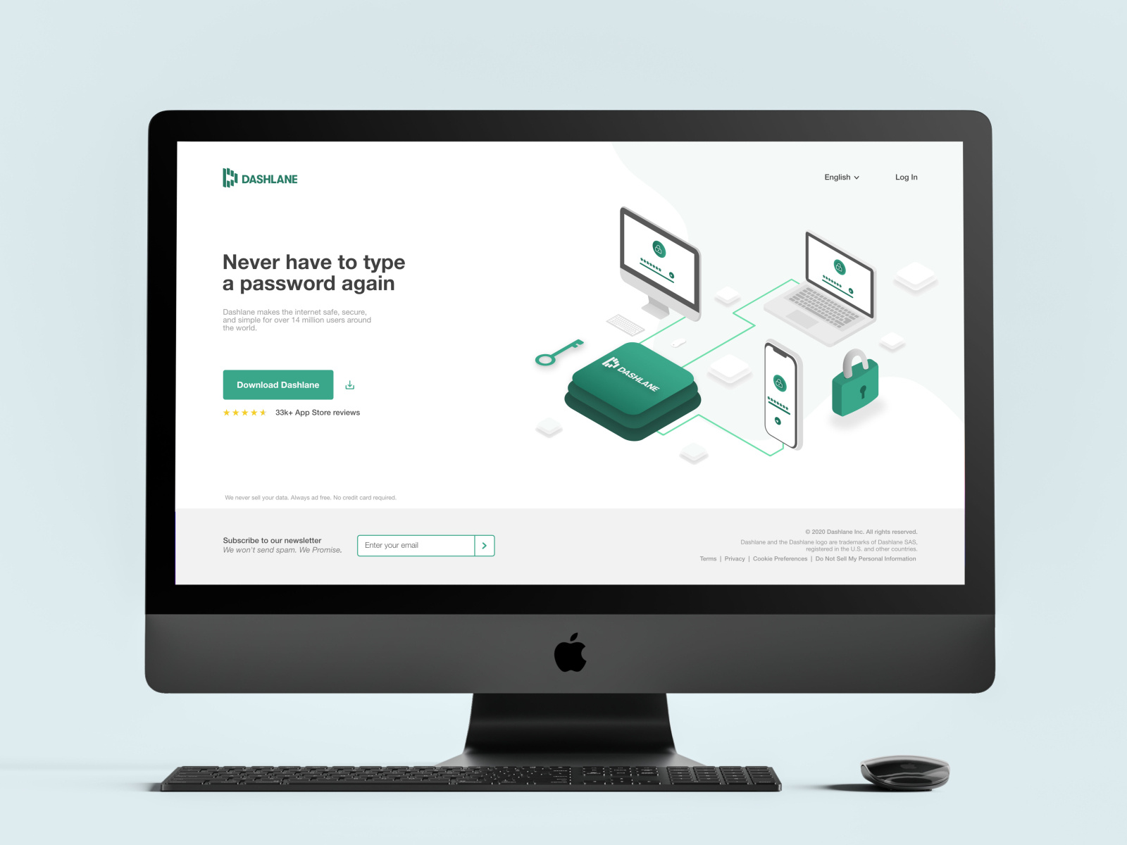 Daily UI #003 - Dashlane Landing Page by Itay Gervash on Dribbble