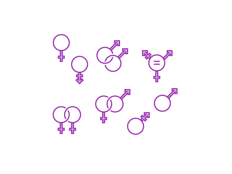 Lgbt Support Symbol With Lettering Icons Logo Template