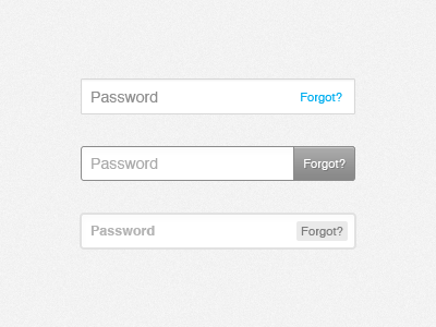 forgot password buttons / links by Kate Steinmeyer on Dribbble