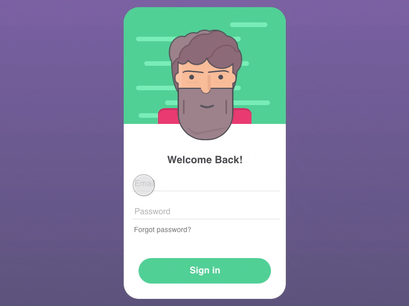 Interactive Login by Mohamadz salehi on Dribbble