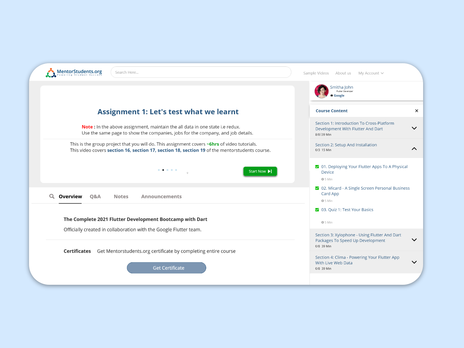 Assignment screen by Sandeep Mamnoor on Dribbble