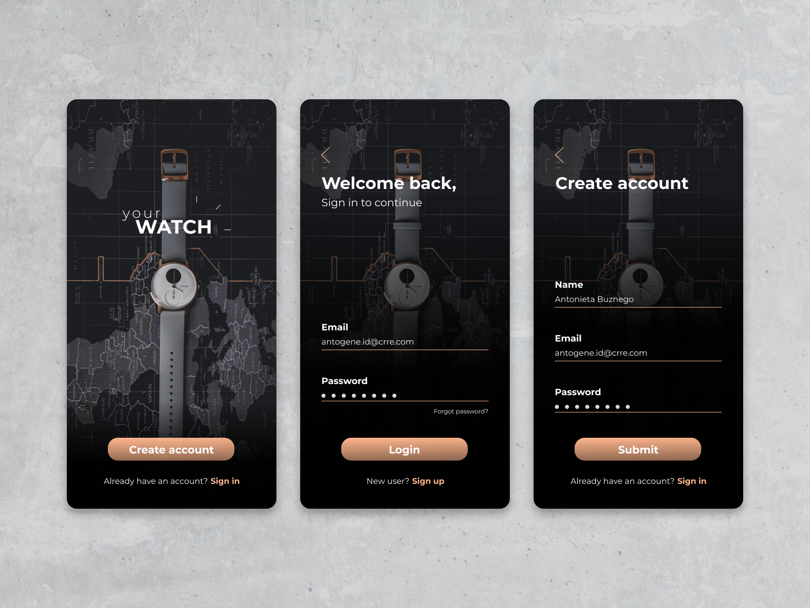 Login screen - Daily UI 001 by Génesis Goncalves on Dribbble