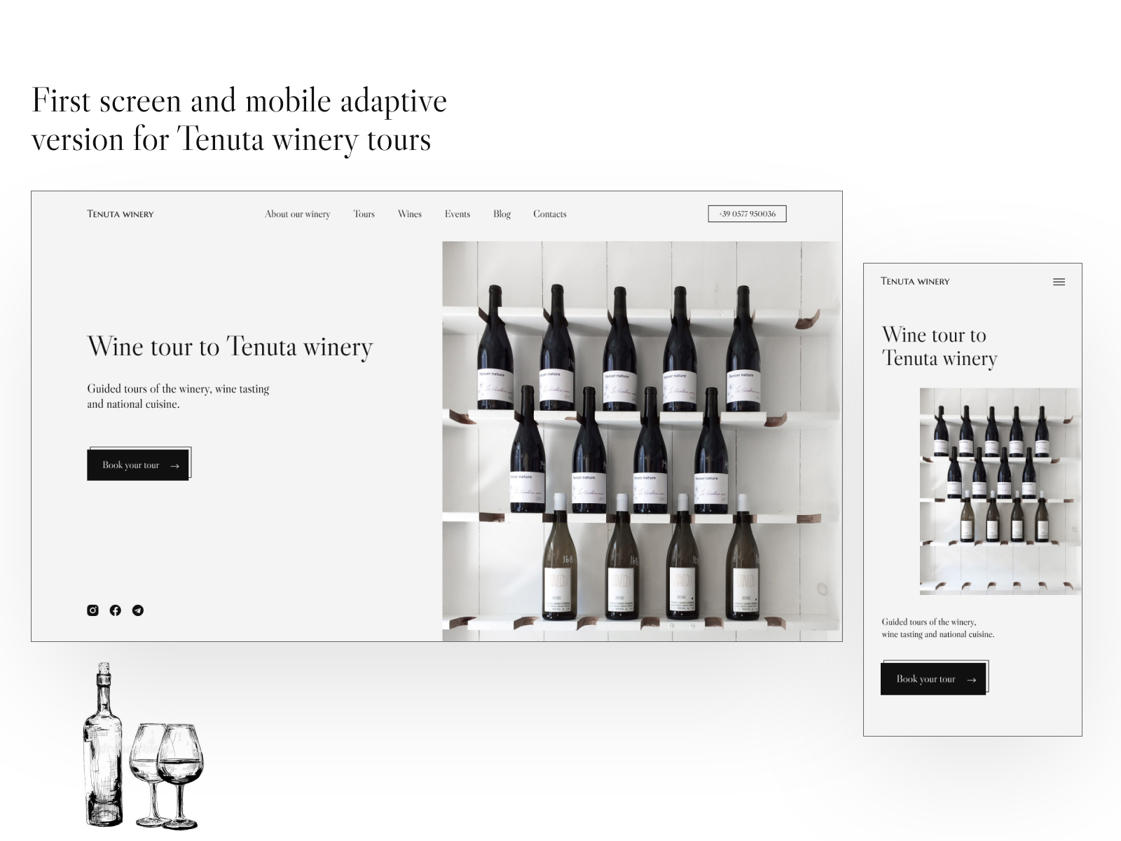Winery tour | First screen concept by Ludmila Baraulia on Dribbble