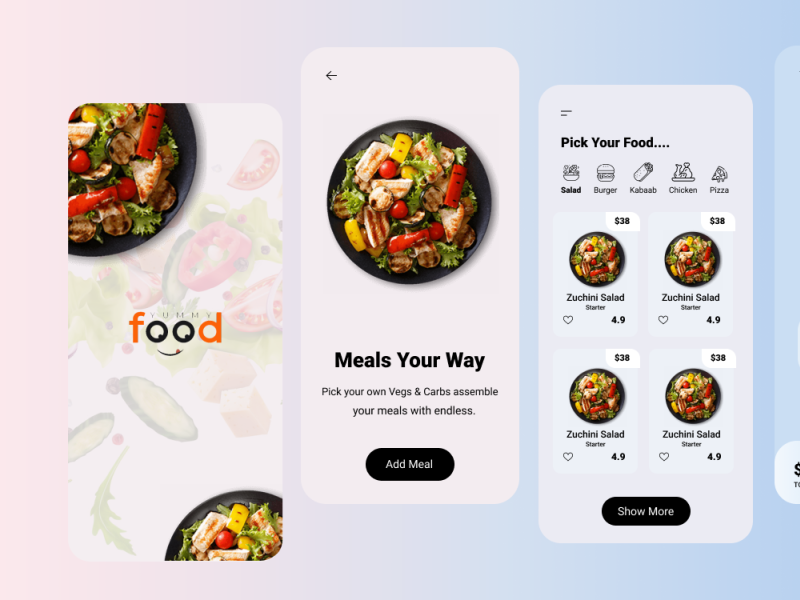 Food App Design by PexelSpace on Dribbble