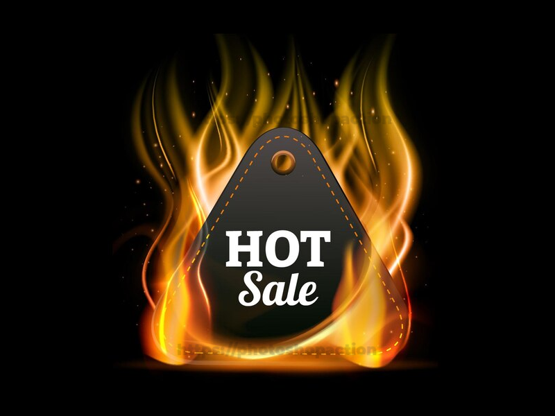 Realistic hot fire flame label composition banner by MRI STUDIO on Dribbble