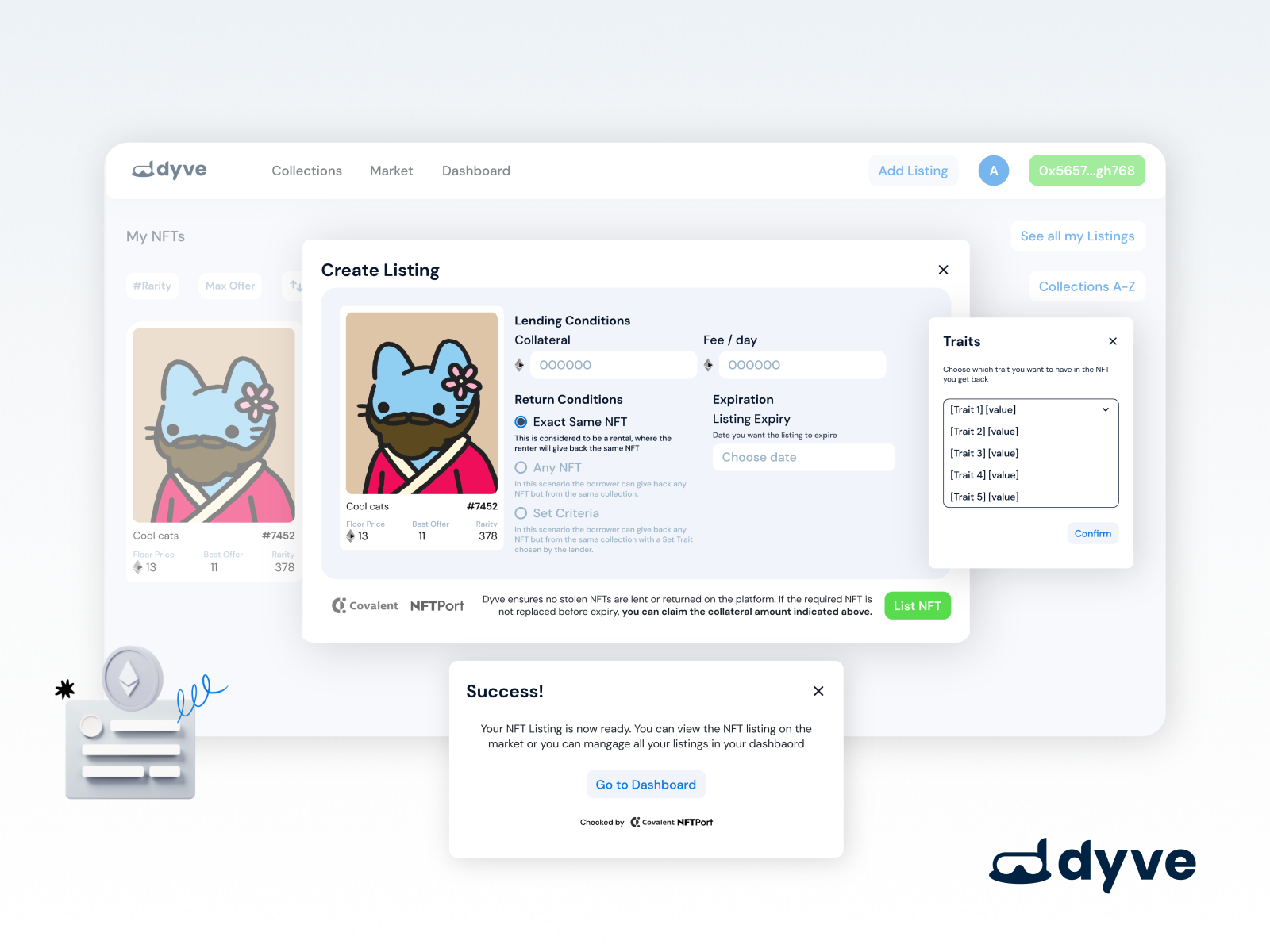 Dyve Lending Platform - Lender Add Listing (From My NFTs) by Michal ...