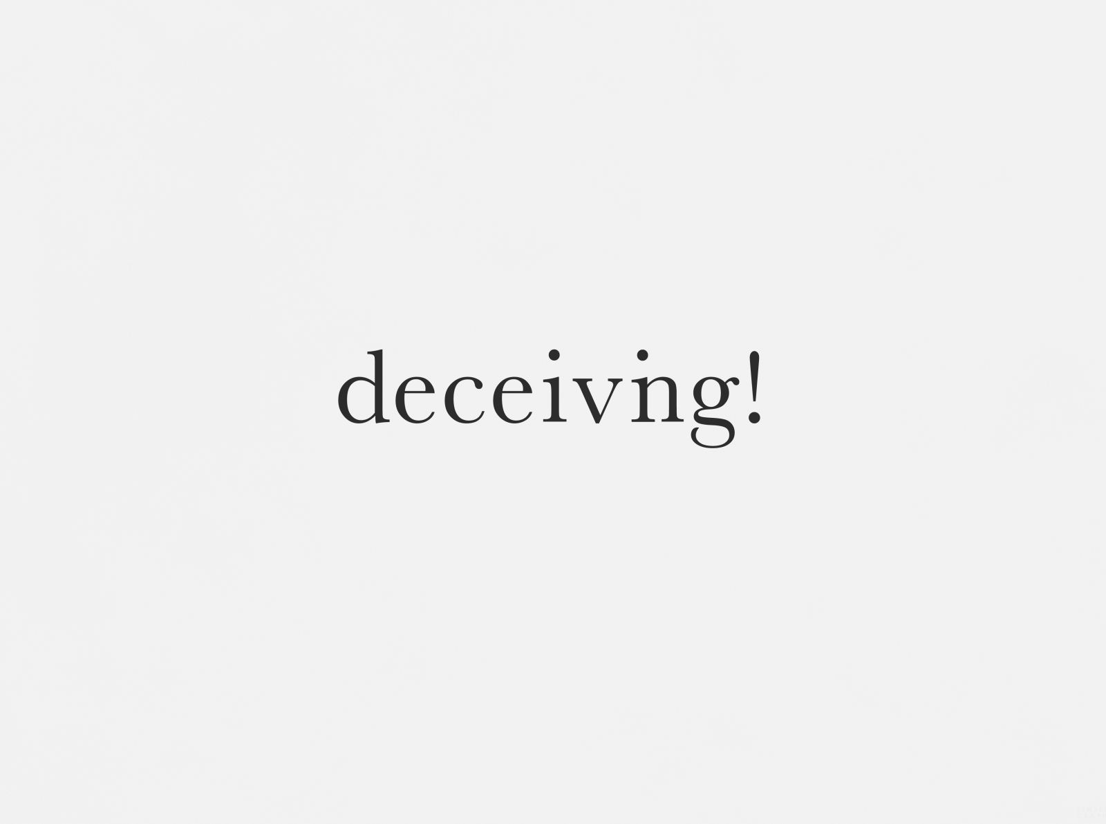 Deceiving! | Typographical Poster by Karl Bembridge on Dribbble