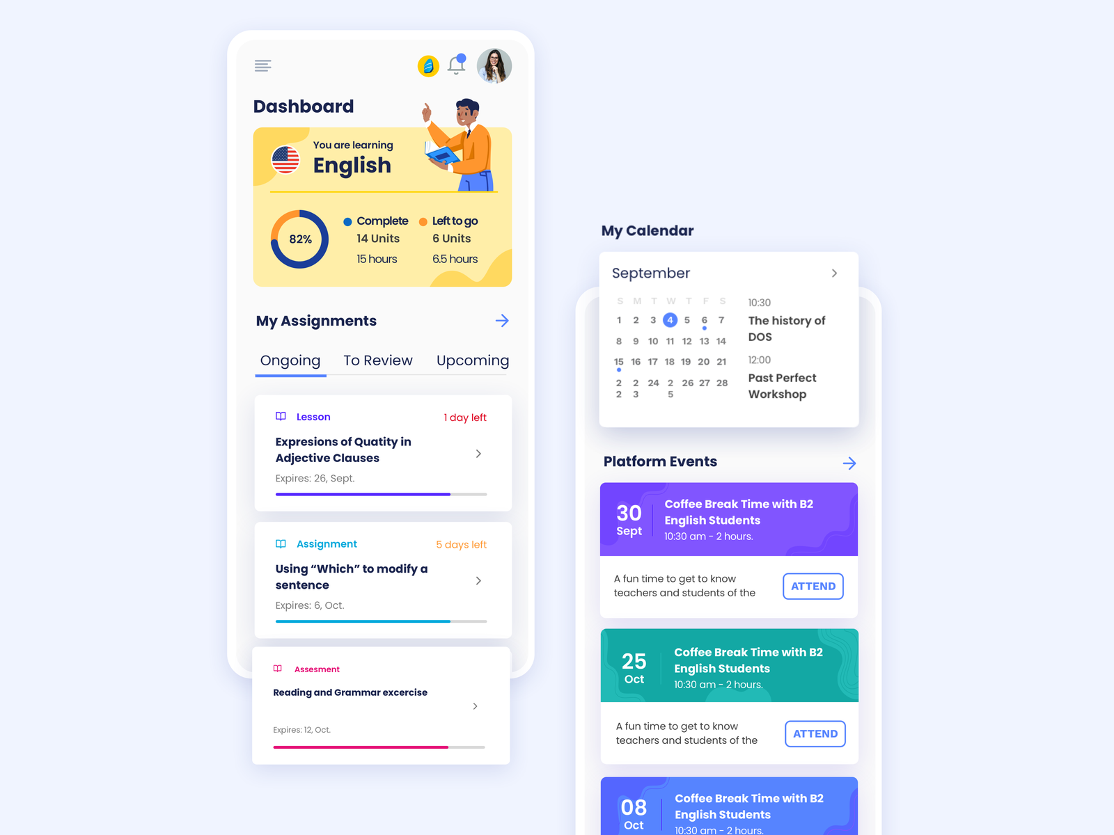 Language Learning Platform by Grecia Quintero on Dribbble
