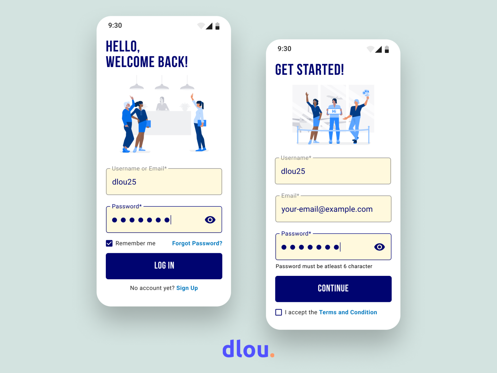 Daily UI Challenge - Day #001 - Sign Up by Danie Lou De Raya on Dribbble