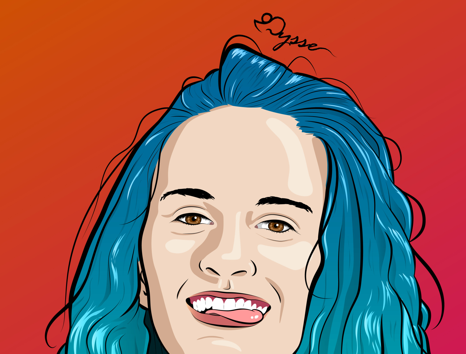 Mossie Lineart Portrait by Geraldine Abbott on Dribbble