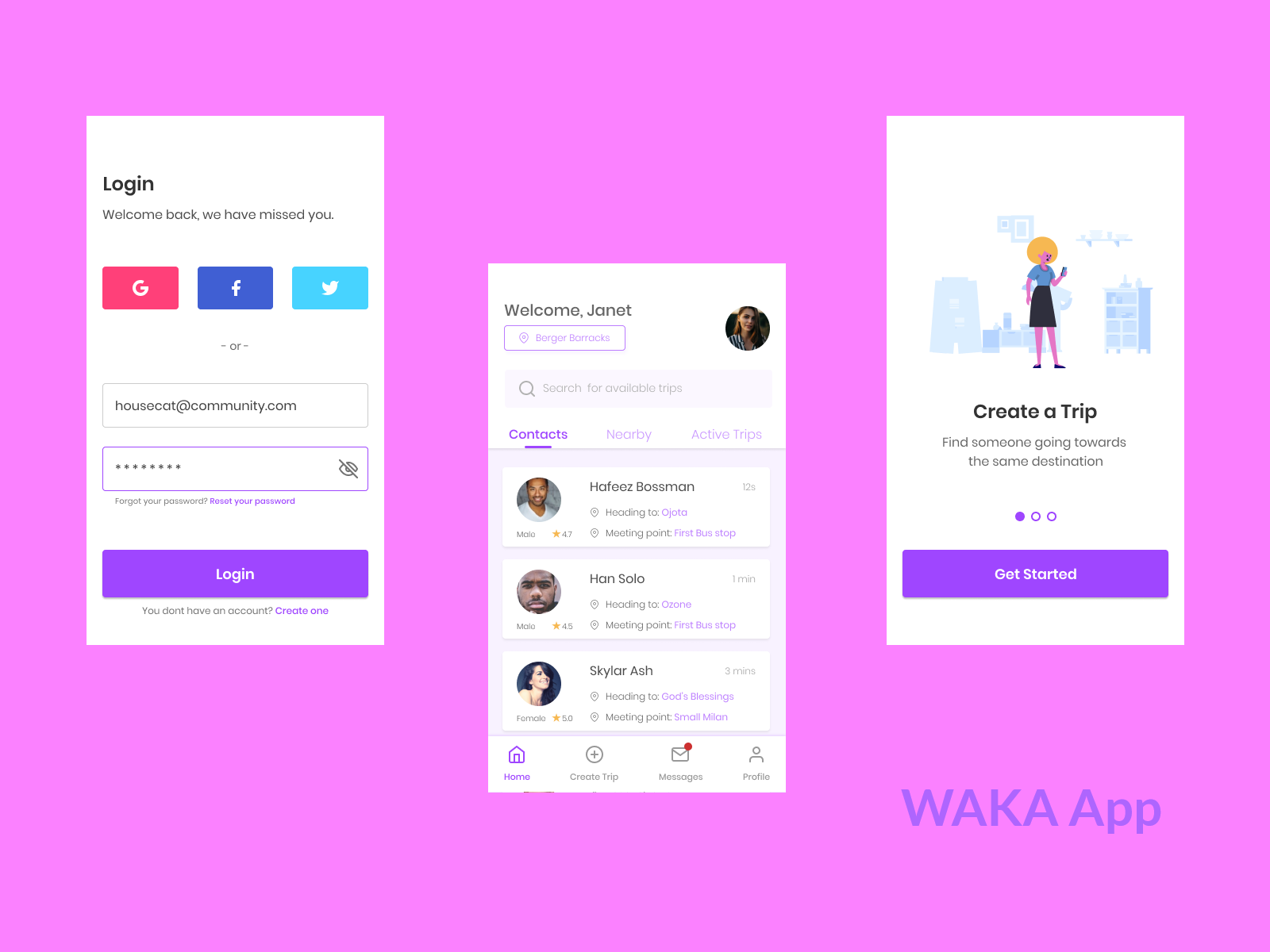 Waka App - A trekking buddy app by House on Dribbble