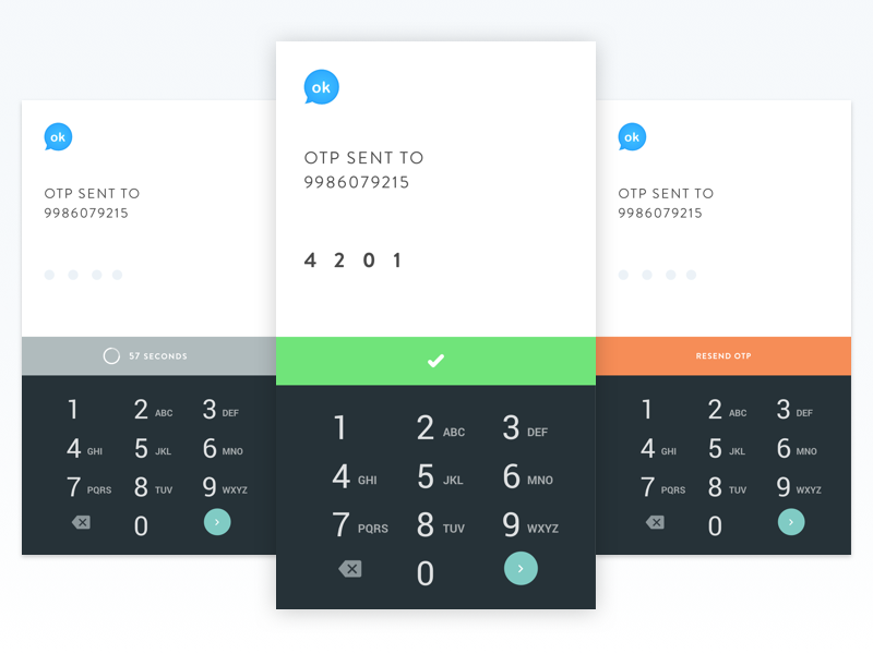 Otp Screen States by Abhinav on Dribbble