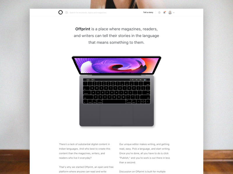 Offprint About Page by Abhinav on Dribbble