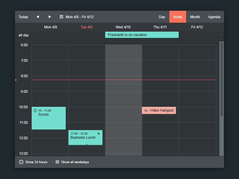 Scheduler by Vasil Yordanov on Dribbble