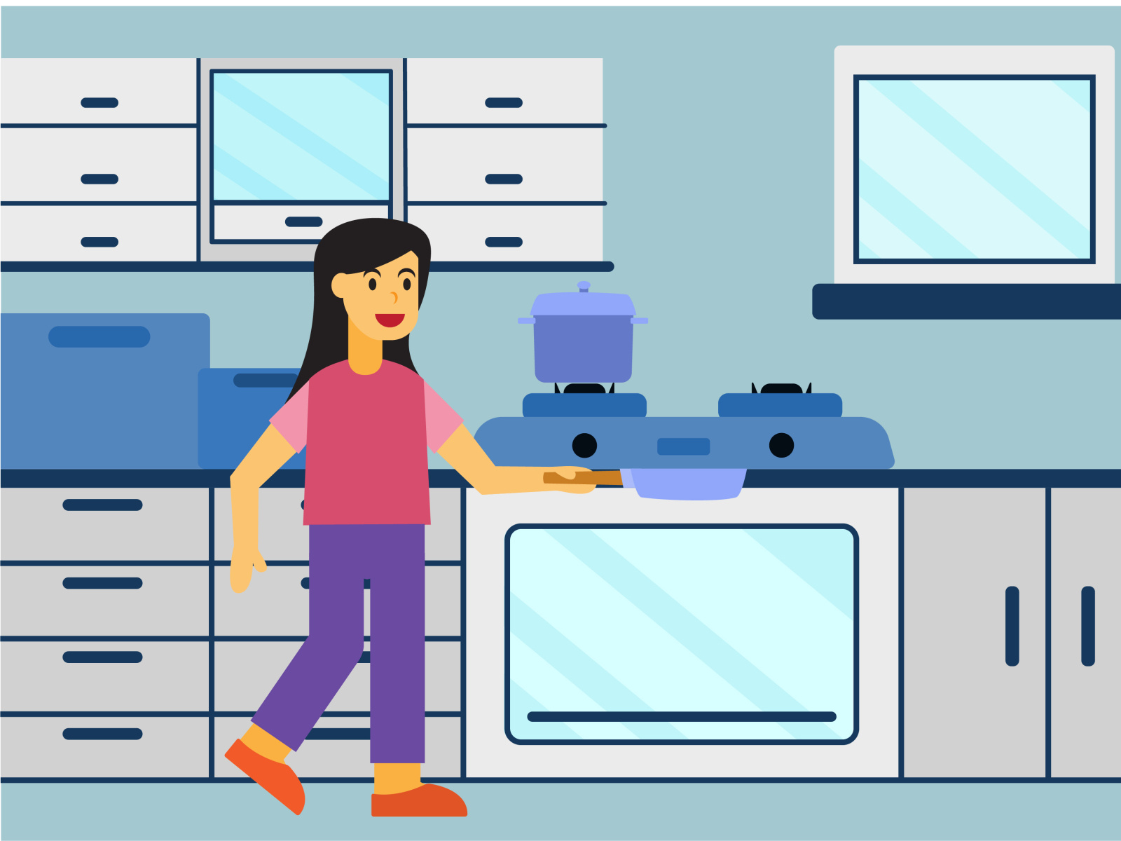 Cooking Girl by Mawicasava on Dribbble