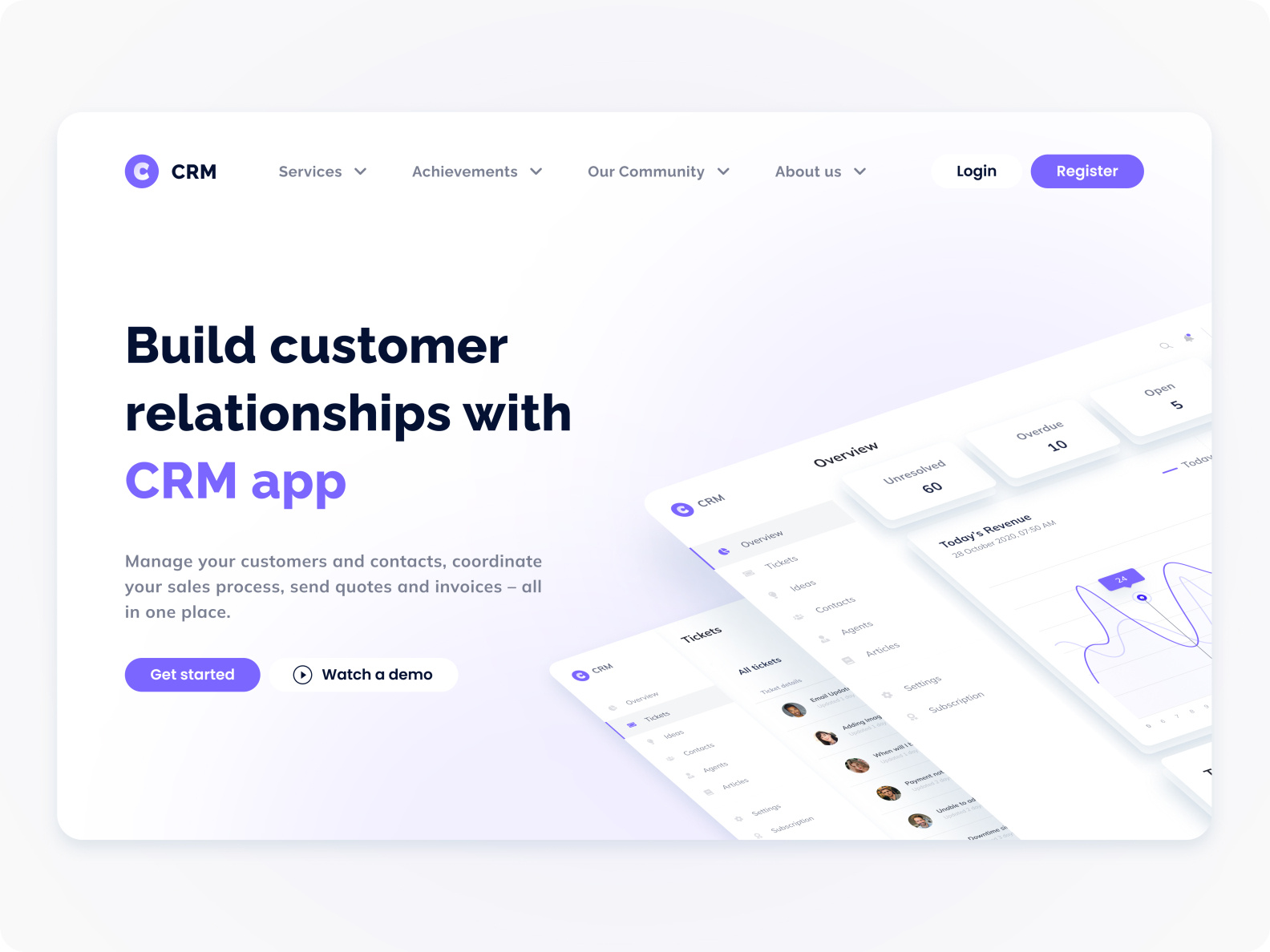 CRM Website / Hero by Edin Baljic ⚡️ on Dribbble