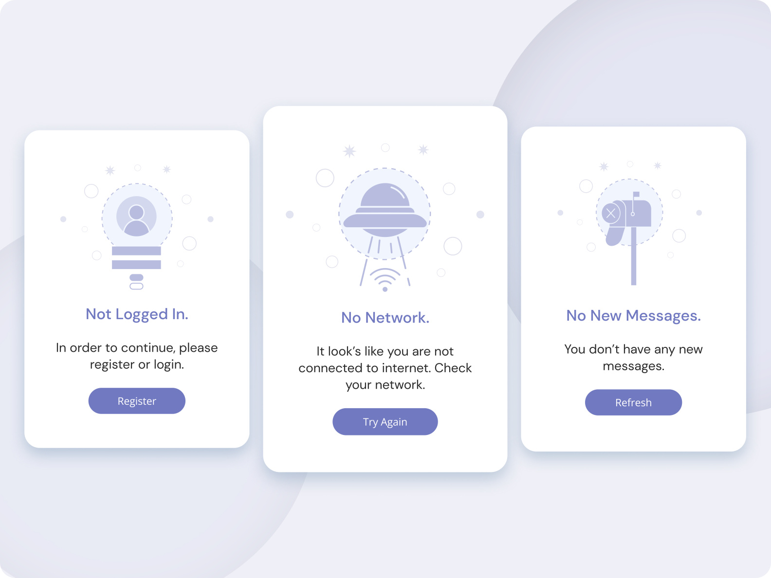 User Feedback - Empty States by Edin Baljic ⚡️ on Dribbble