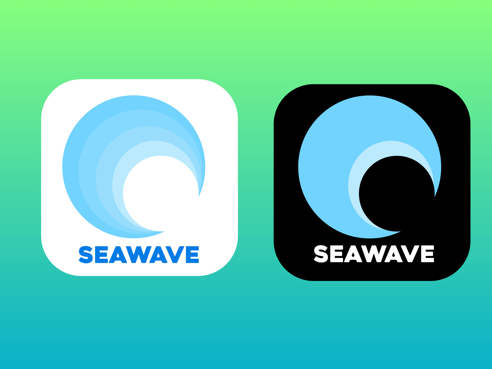 Sea Wave Logo by BenZaiCs on Dribbble