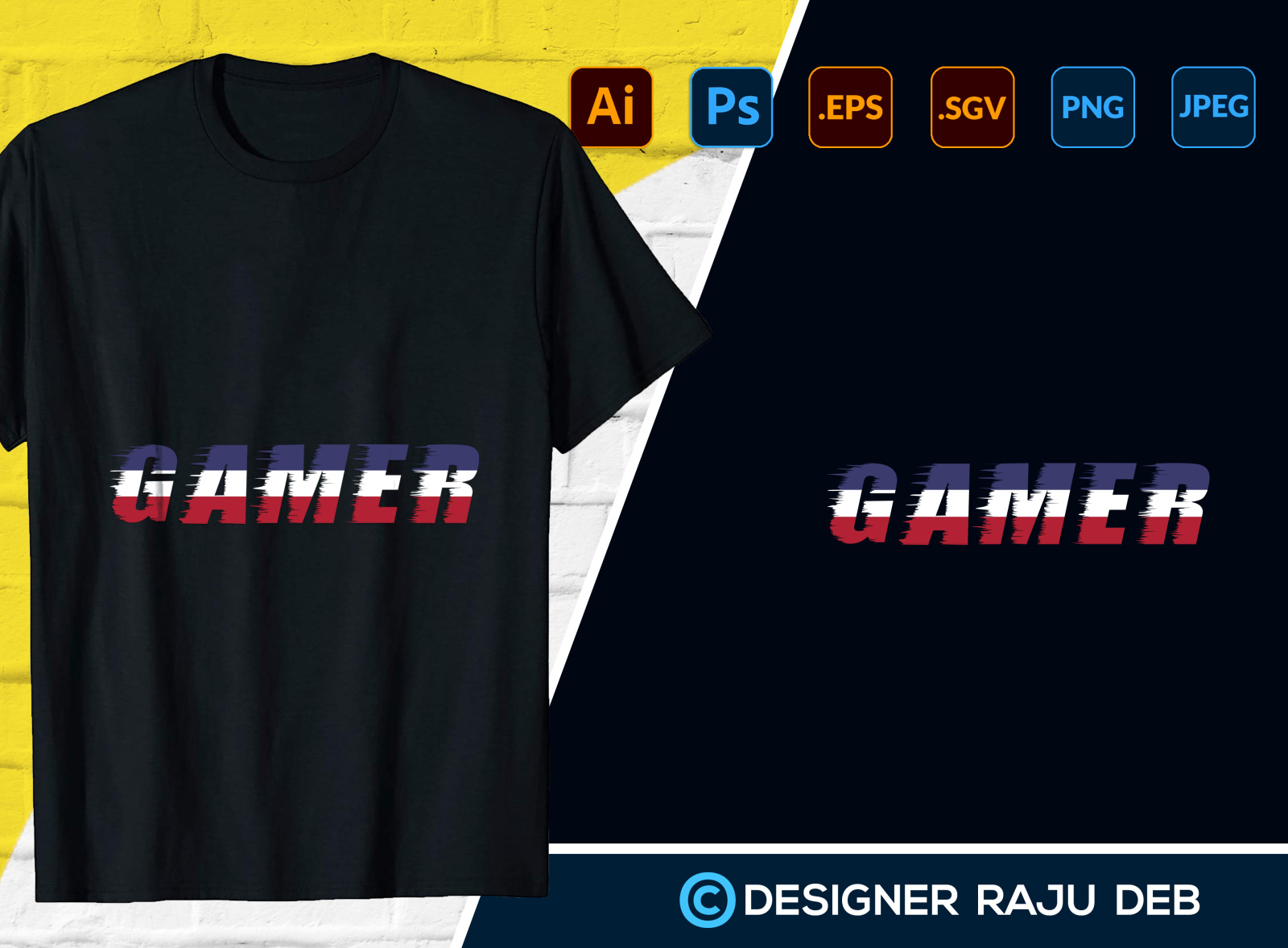 Gamer T-shirt Design by Raju Deb on Dribbble