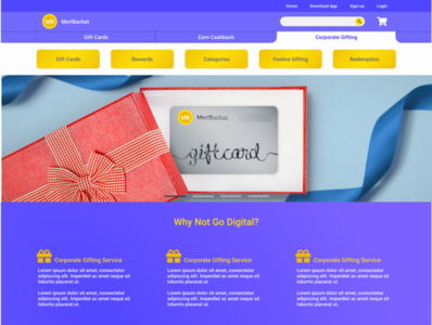 Corporate gifting page by Debhyalok Jeet on Dribbble
