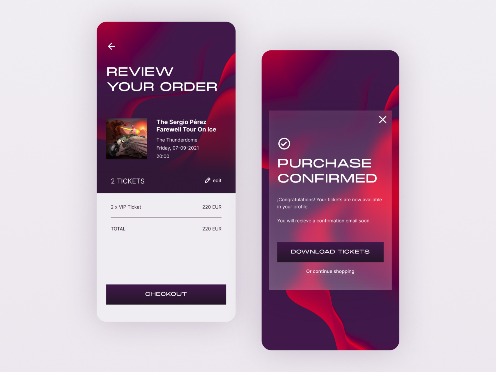 Daily UI 054: Confirmation by Sergio Pérez Illanes on Dribbble