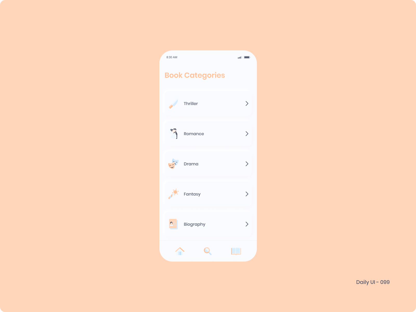 Daily UI 099 - Categories by Rita Queirós on Dribbble