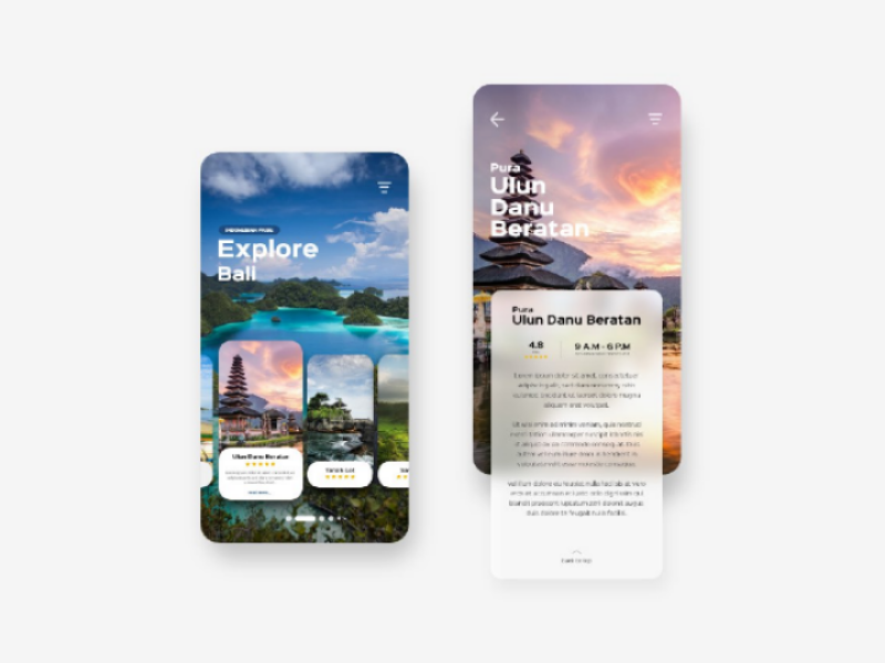 Explore bali Apps by By26studio on Dribbble