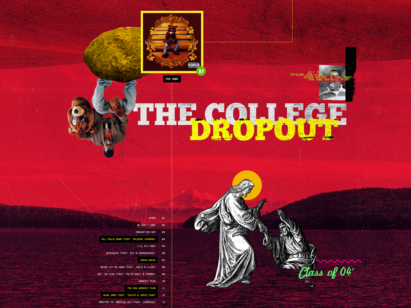 the college dropout by roberto jr on Dribbble