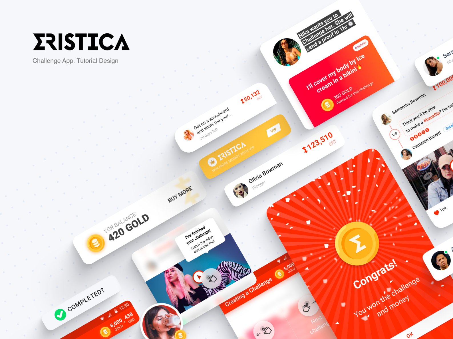 Challenge App. Tutorial Design by Marina Karatkevich on Dribbble