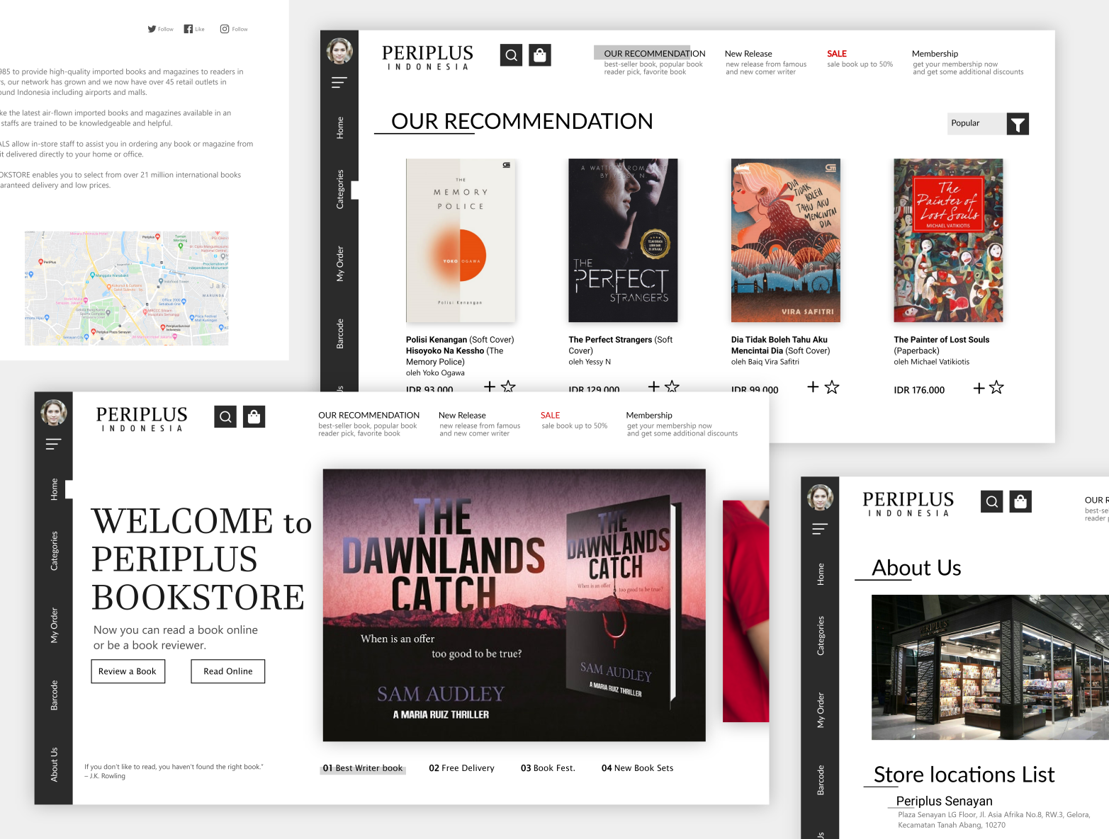 Periplus Bookstore - Web (Concept) by Edoardo on Dribbble