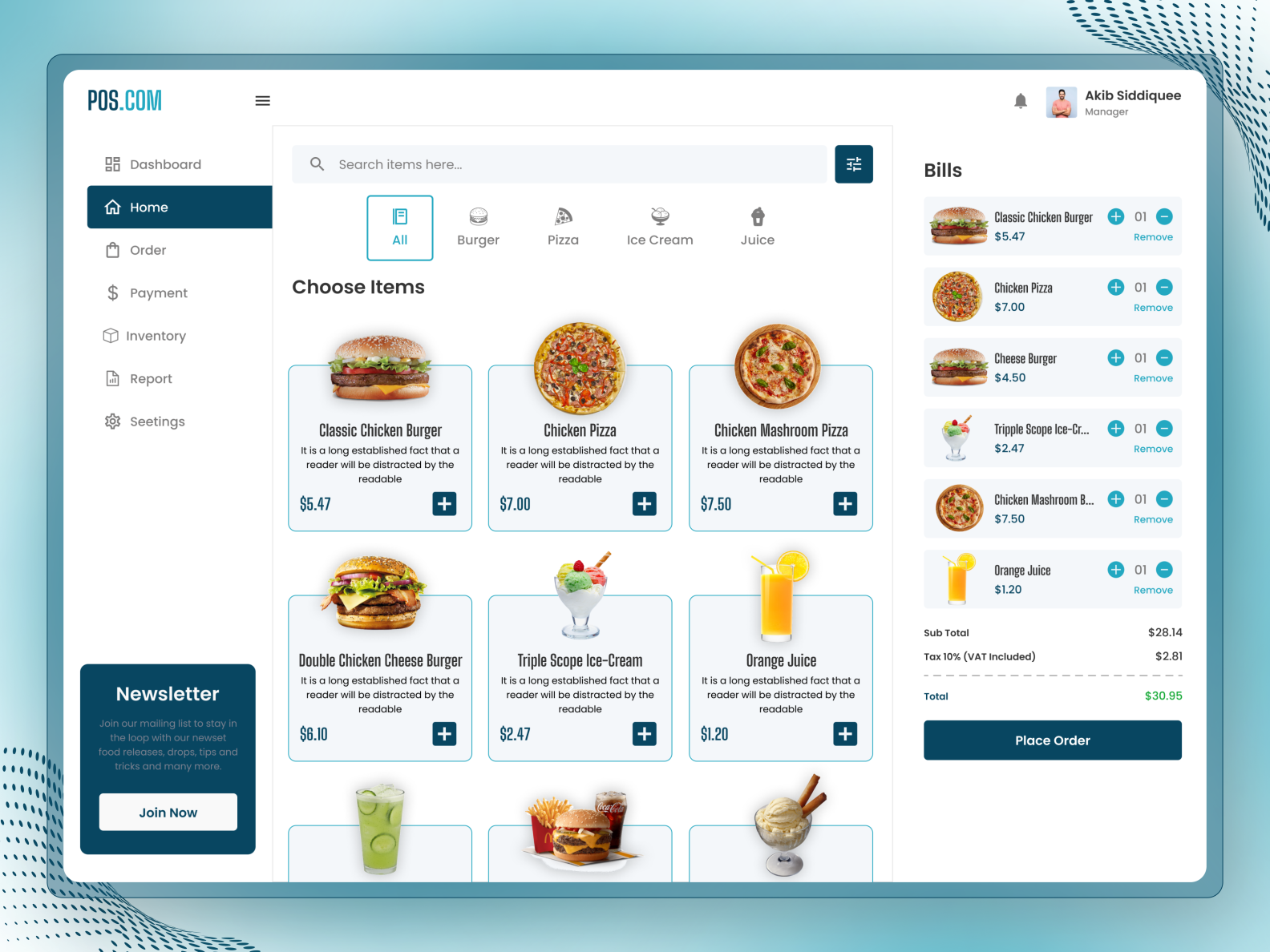 Restaurant POS System (Point Of Sales) by Akib Siddiquee on Dribbble