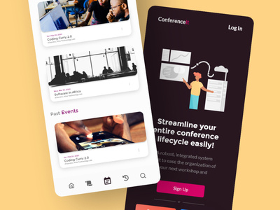 Conference It Mobile UI Concept by Isaac Antwi on Dribbble