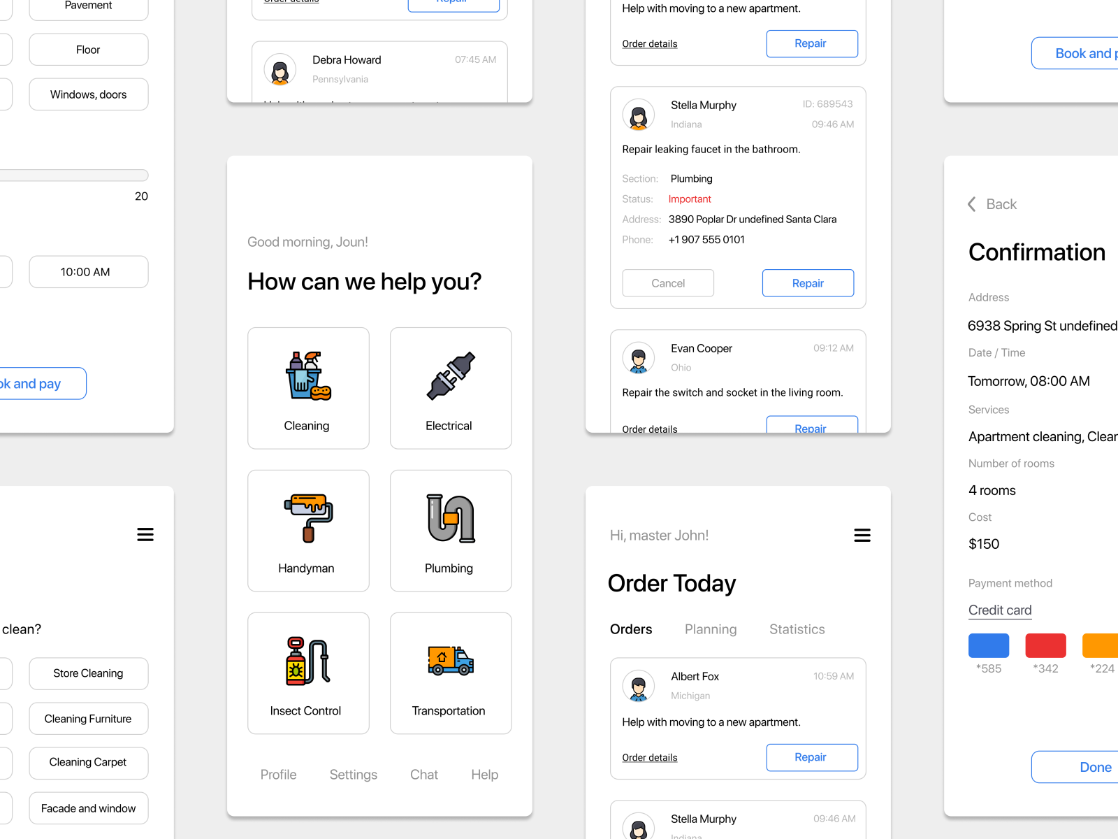 Home Service - Mobile App by Yura Khomchenko on Dribbble