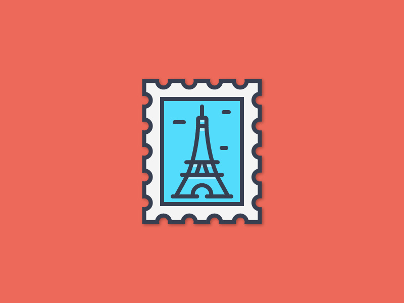 Paris Stamp by Gregory Caldeira on Dribbble