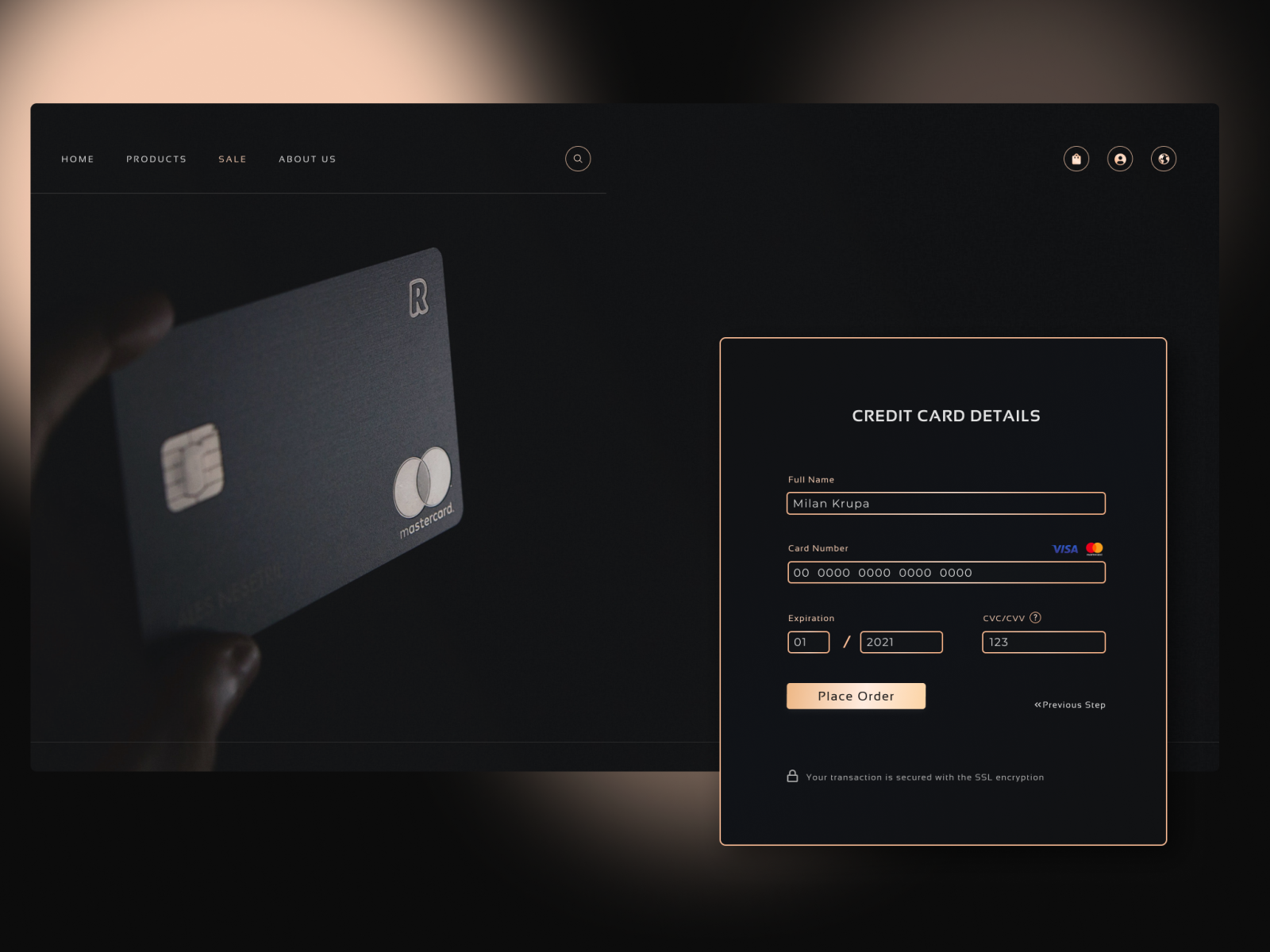 Payment screen by Milan Krupa on Dribbble